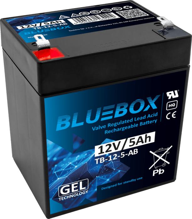 BLUEBOX Akumulator Żelowy VRLA AGM 12V5Ah Do Auta Na Akumulator - 15540 - LeanToys