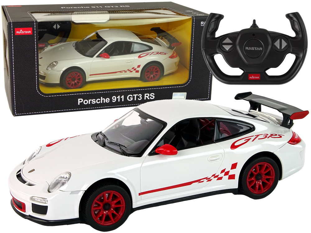 Auto R/C Porsche 911 GT3 RS 1:14 Rastar Białe - 15261 - LeanToys